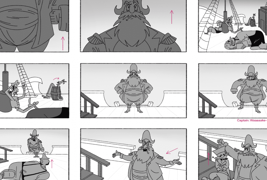 Proceso de storyboard para escenarios en animación